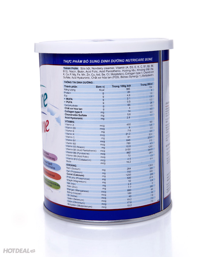 Sữa Nutricare Bone Dinh Dưỡng Tốt Nhất Dành Cho Xương Khớp 400 Gram Cho Người Từ 30 Tuổi